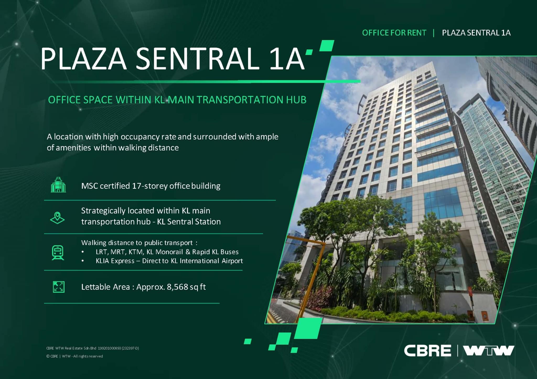 Plaza Sentral 1A - CBRE | WTW