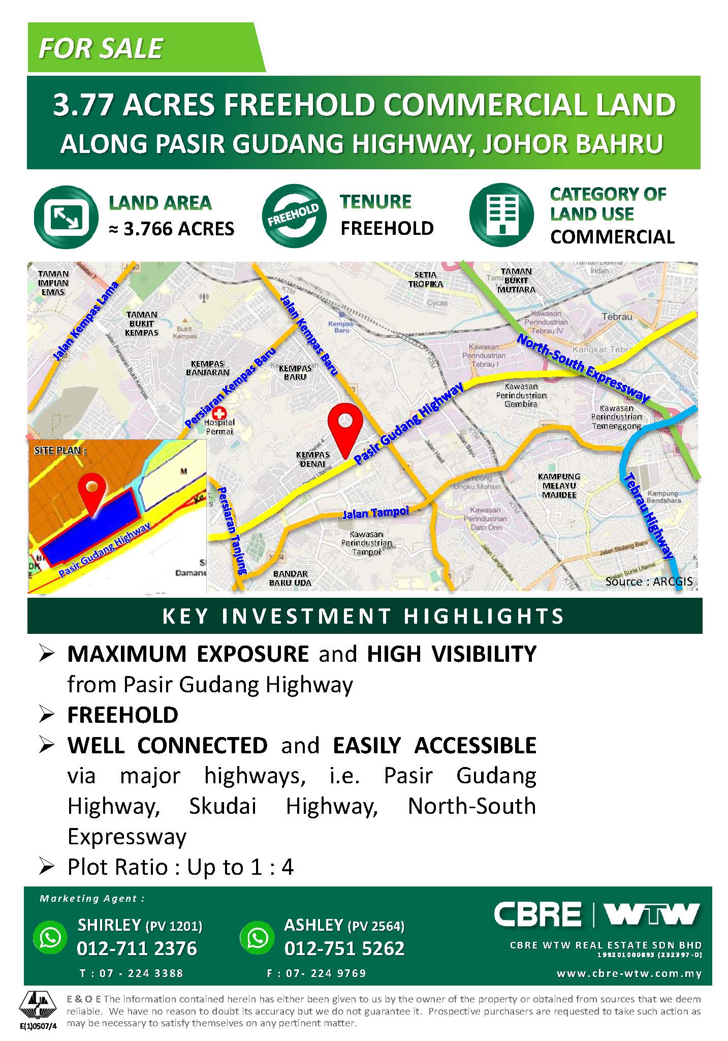 3.77 ACRES FREEHOLD COMMERCIAL LAND ALONG PASIR GUDANG HIGHWAY, JOHOR ...