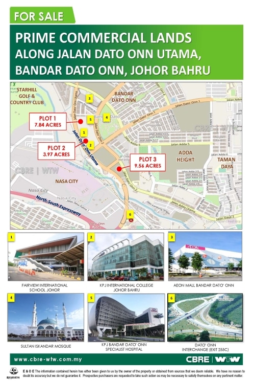 PRIME COMMERCIAL LANDS ALONG JALAN DATO ONN UTAMA, BANDAR DATO ONN ...