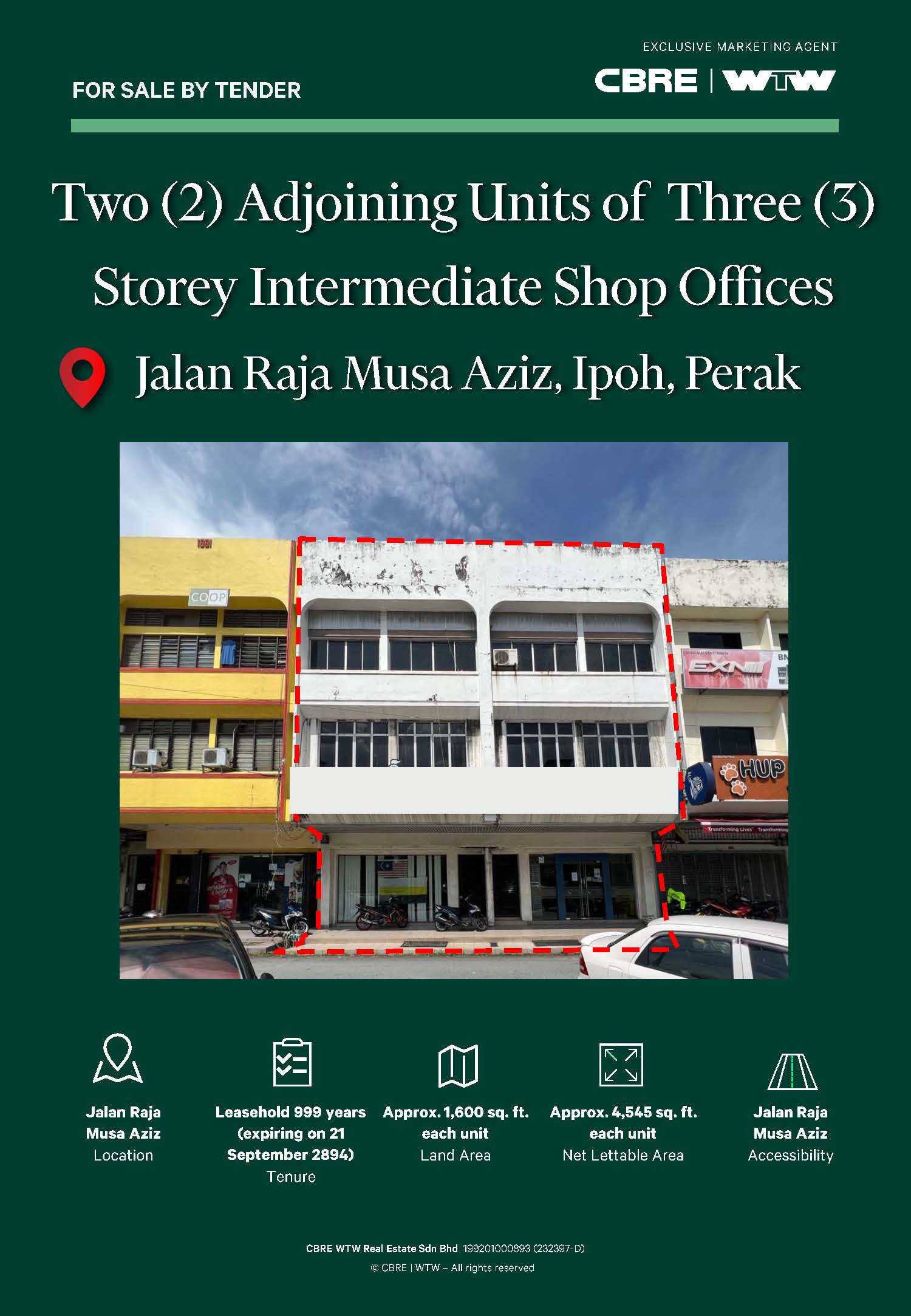 Two Adjoining Units of Three Storey Intermediate Shop Offices - Jalan Raja Musa Aziz, Ipoh ...