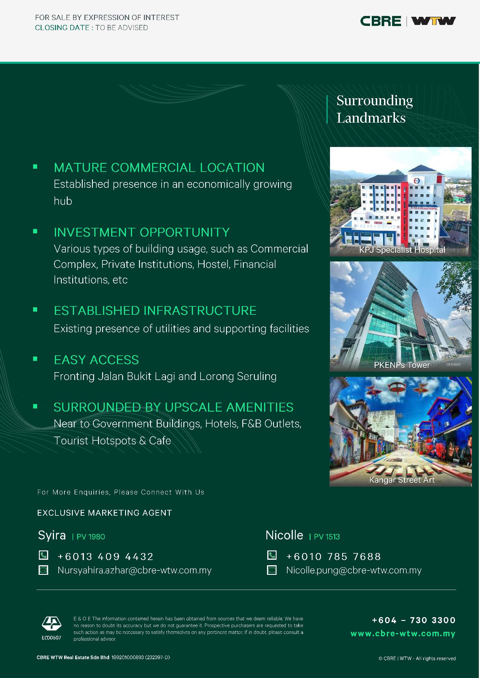 Stratified Office Building For Sale Located in Kangar - CBRE | WTW