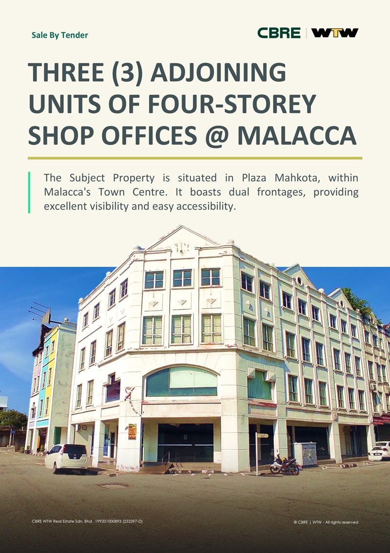 Three (3) Adjoining Shop Offices @ Plaza Mahkota, Malacca - CBRE | WTW