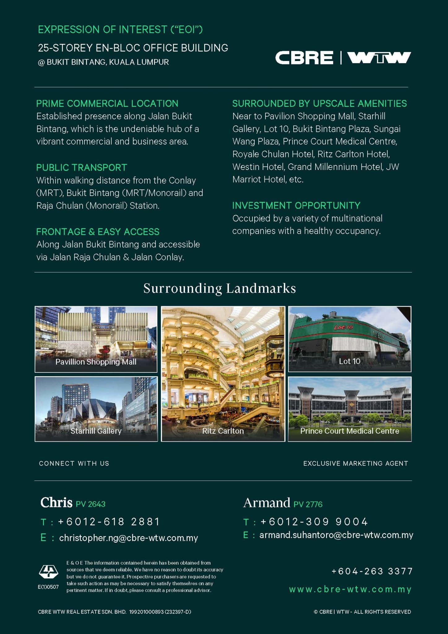 For Sale By EOI - Prime En-Bloc Office Building In Kuala Lumpur's Golden Triangle - CBRE | WTW