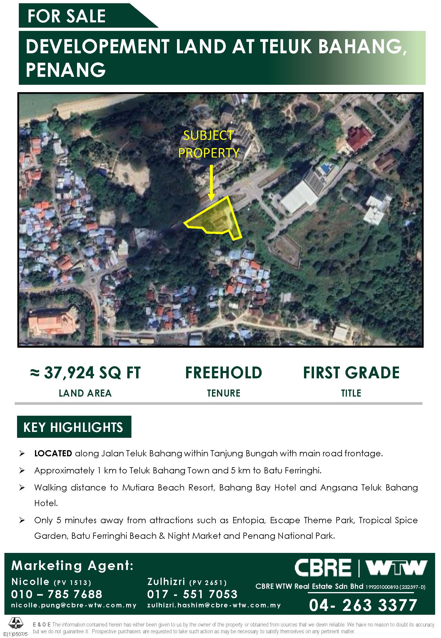 For Sale : Development Land At Teluk Bahang, Penang - CBRE | WTW